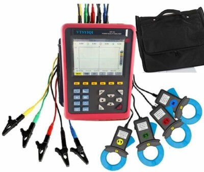 Power Quality Monitor Analyzer with Clamp 0.10A~100A Transient Capture ...