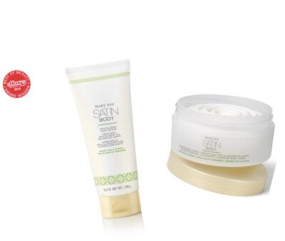 Mary Kay Satin Body Revitalizing Shea Scrub AND Luxurious Whipped Shea ...