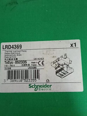 1PCS LRD4369 New Schneider Thermal Overload Relay LRD4369 110-140A Fast ...