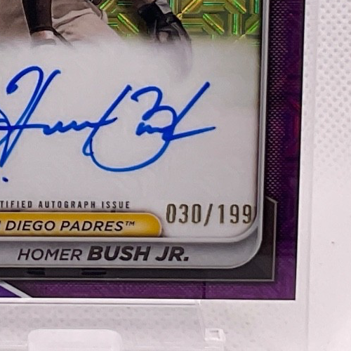 2024 Homer Bush Jr. Bowman Chrome Auto Mega Purple Mojo /199 #BMA-HB ...