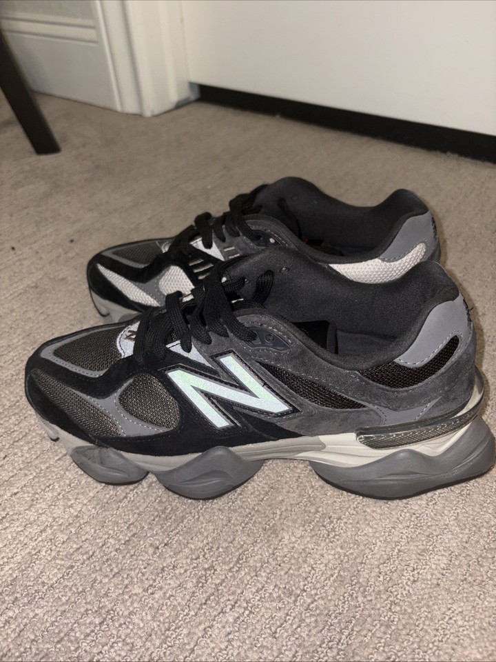 Lightly Used Men’s New Balance 9060 Size 8 “Black/Castlerock” Good Shape No Box | eBay