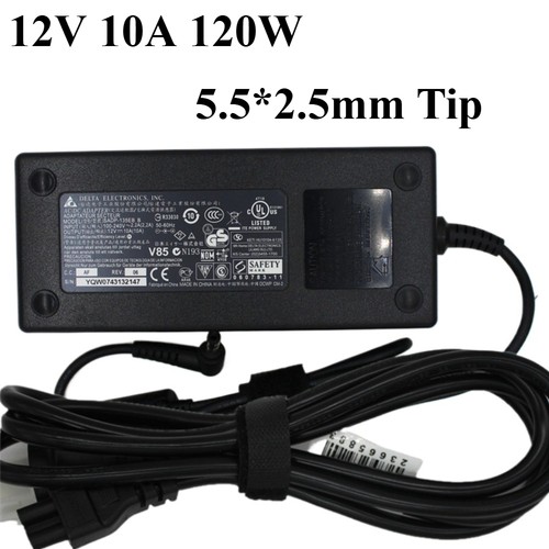 Original Delta 12V 10A 120W Charger 5.5x2.5mm Tip AC Adapter Power ...