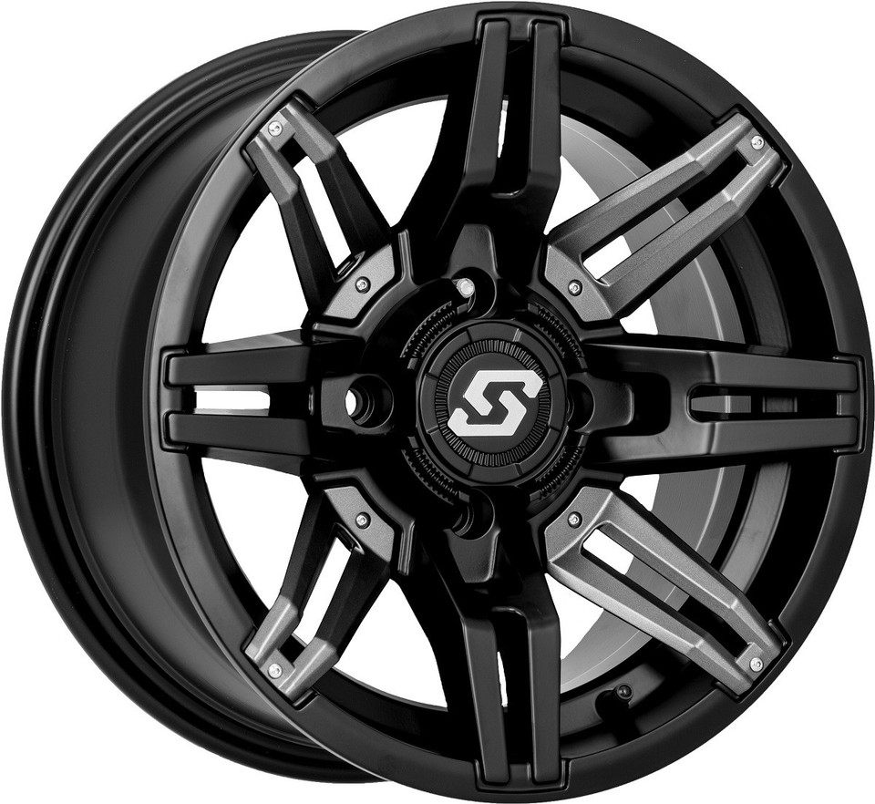 Sedona Rukus 14" Wheels Black +30mm 28" MotoHavok Tires Textron Wildcat ...