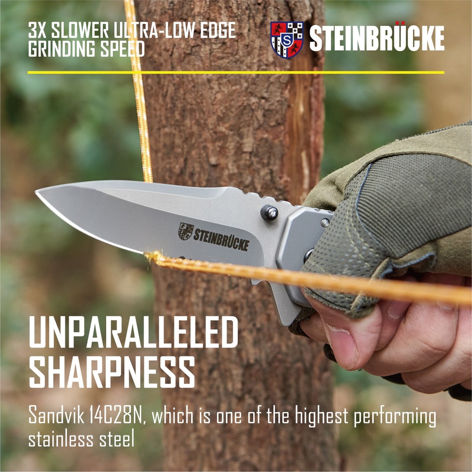 Opening Pocket Knife 3.4 Inch Tactical Outdoor Reversible Clip 3.9 Oz ...