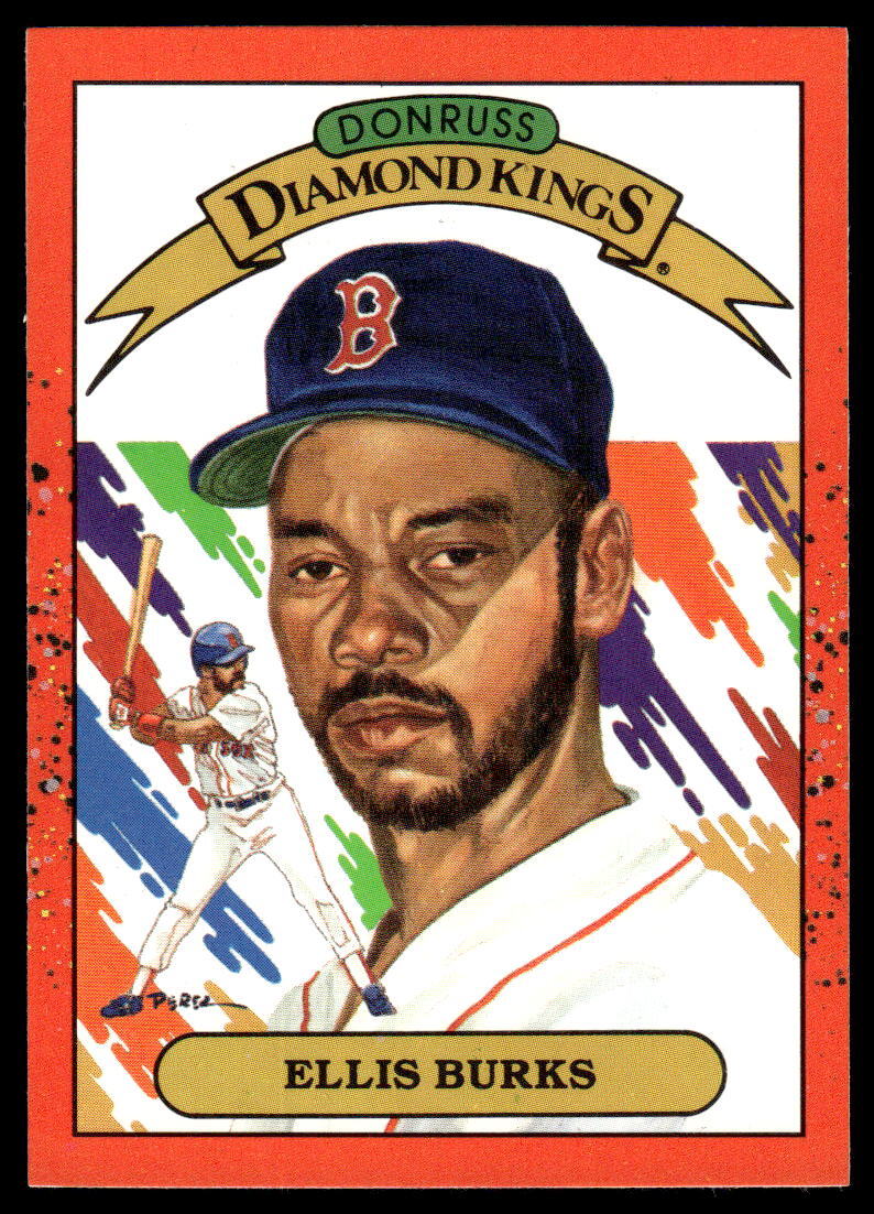 1990 Donruss #23 Ellis Burks - Boston Red Sox - Diamond King | eBay
