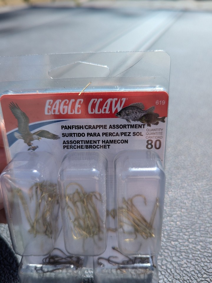 Eagle Claw Panfish/ Crappie Assortment Fish Hooks 80 | eBay