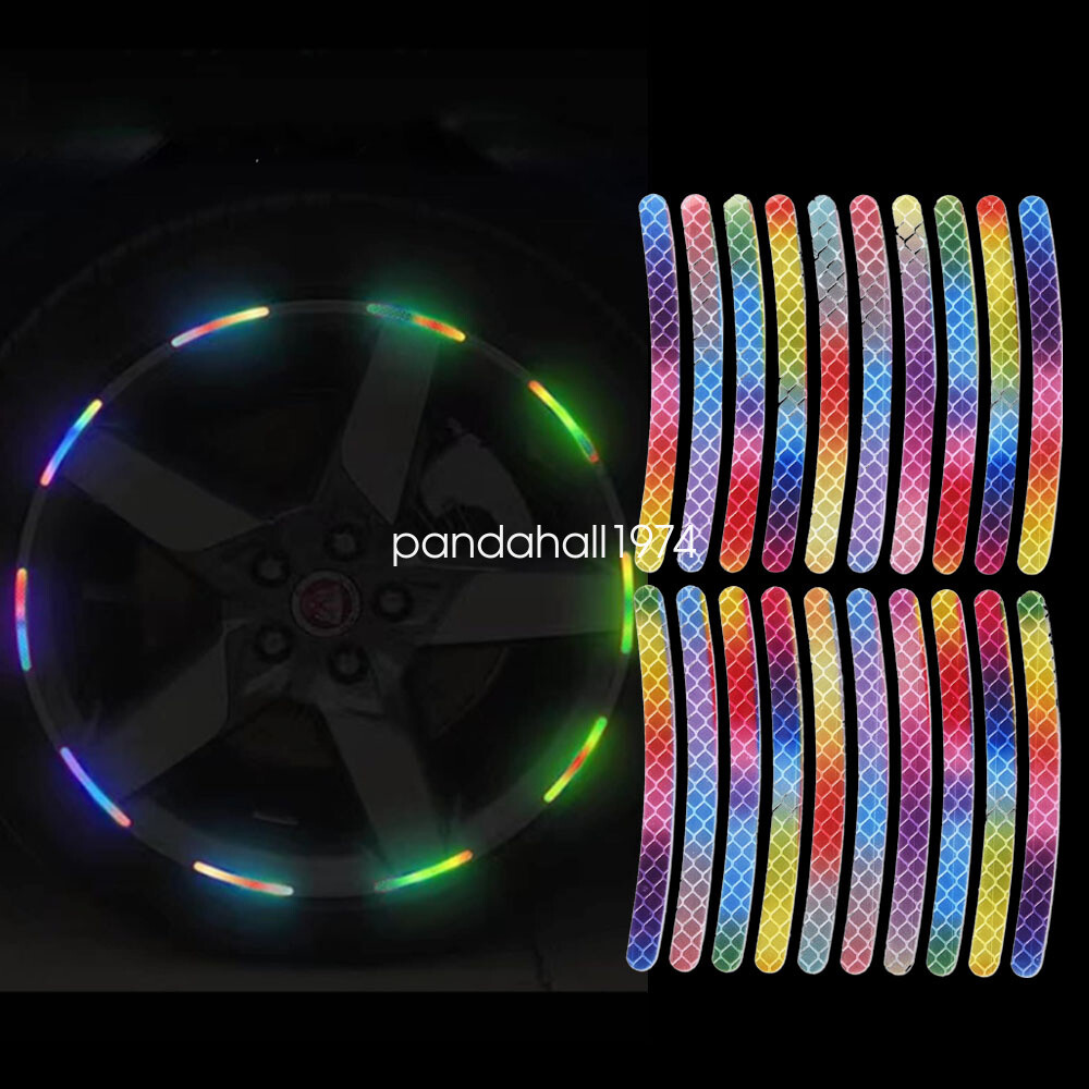 20x Reflective Car Motor Wheel Hub Rim Stripe Decal Stickers ...