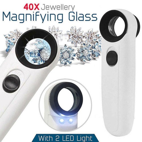 40X Magnifier Magnifying Eye Jewelry Glass Jeweler *1 Loop Loupe λ α' щ ...