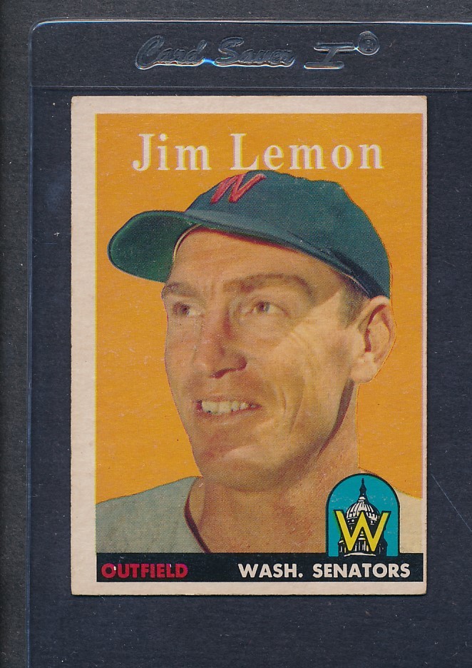1958 Topps #015 Jim Lemon Senators VG/EX *267 | eBay