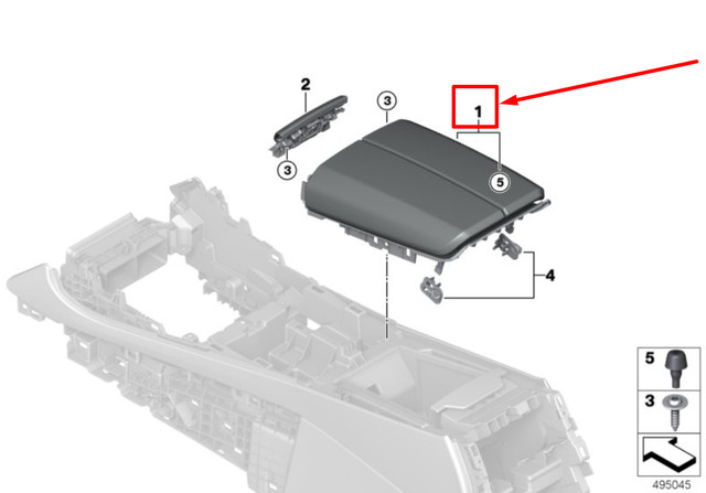 Genuine BMW X5 G05 G07 X5 30dX 40iX Armrest Center Console Leather ...