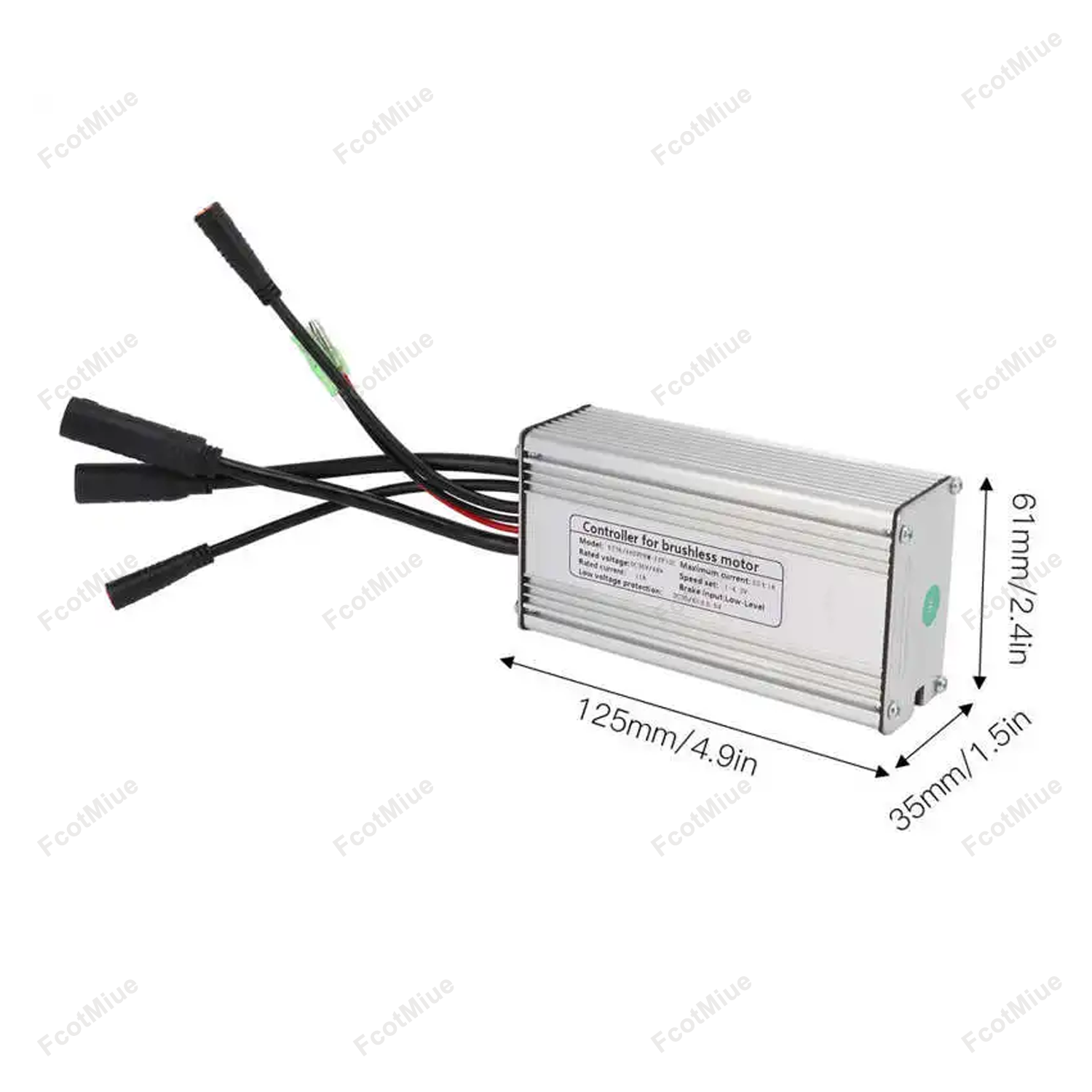 36V 48V Ebike Controller Waterproof 9 Tube KT‑22A for 500W Brushless ...