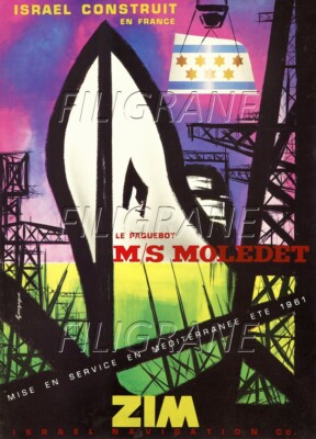 M/S MOLEDET PAQUEBOT Rqux - POSTER HQ 50x70cm d'une AFFICHE VINTAGE | eBay