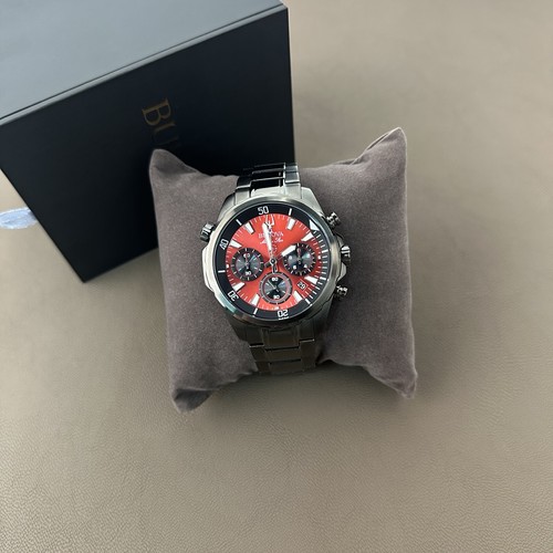 Bulova 98B350 Men's Marine Star/Red Dial 6-Hand Chronograph Quartz ...