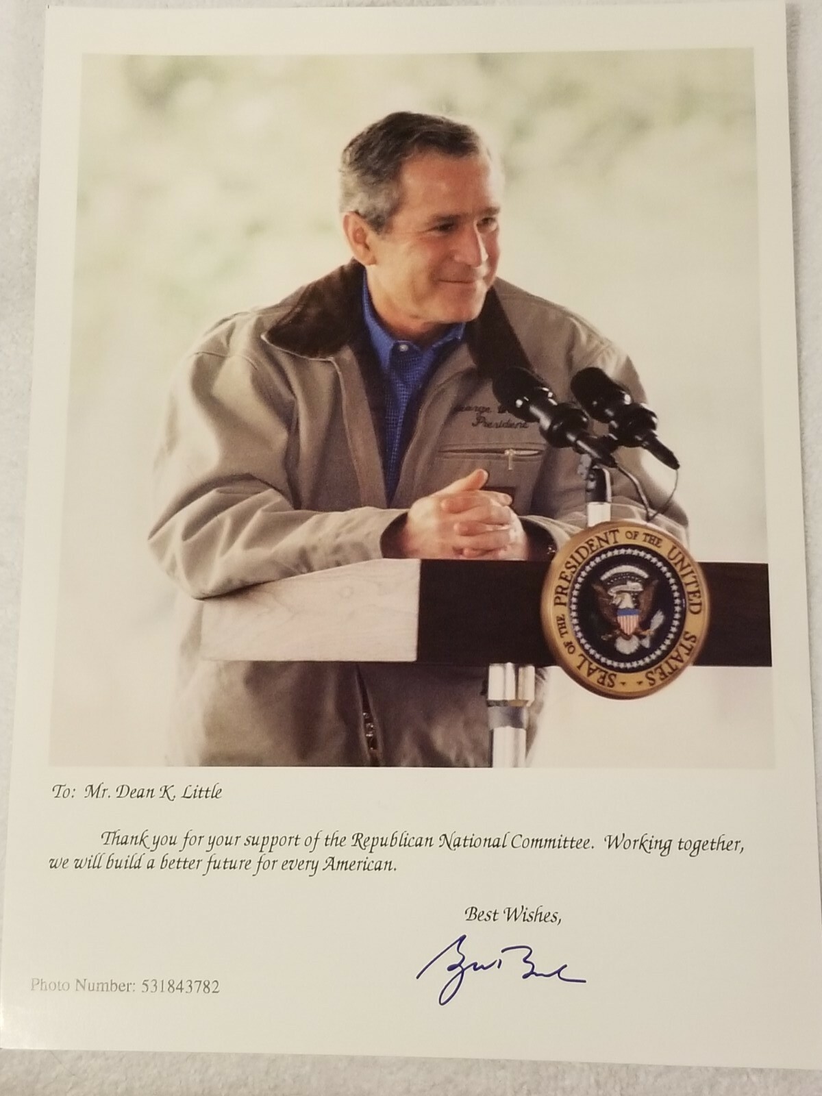 President George W. Bush Signature Photo Lot Republican | eBay