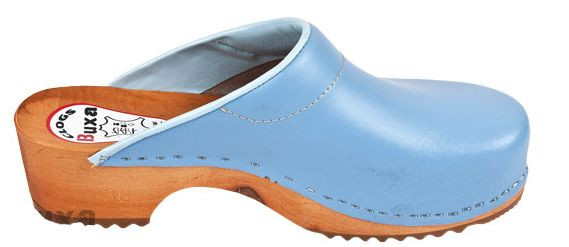 Blue color Men's Wooden leather clogs F3 | eBay
