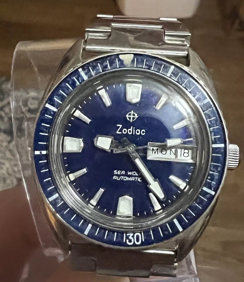 ZODIAC SEAWOLF Ref.762.966 Cal.76 1970s automatic Day/Date Rare W ...