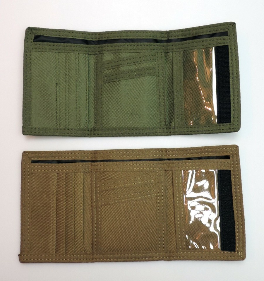 Tactical Military Tri- Fold Polyester Wallet with Multiple Card Slots ...