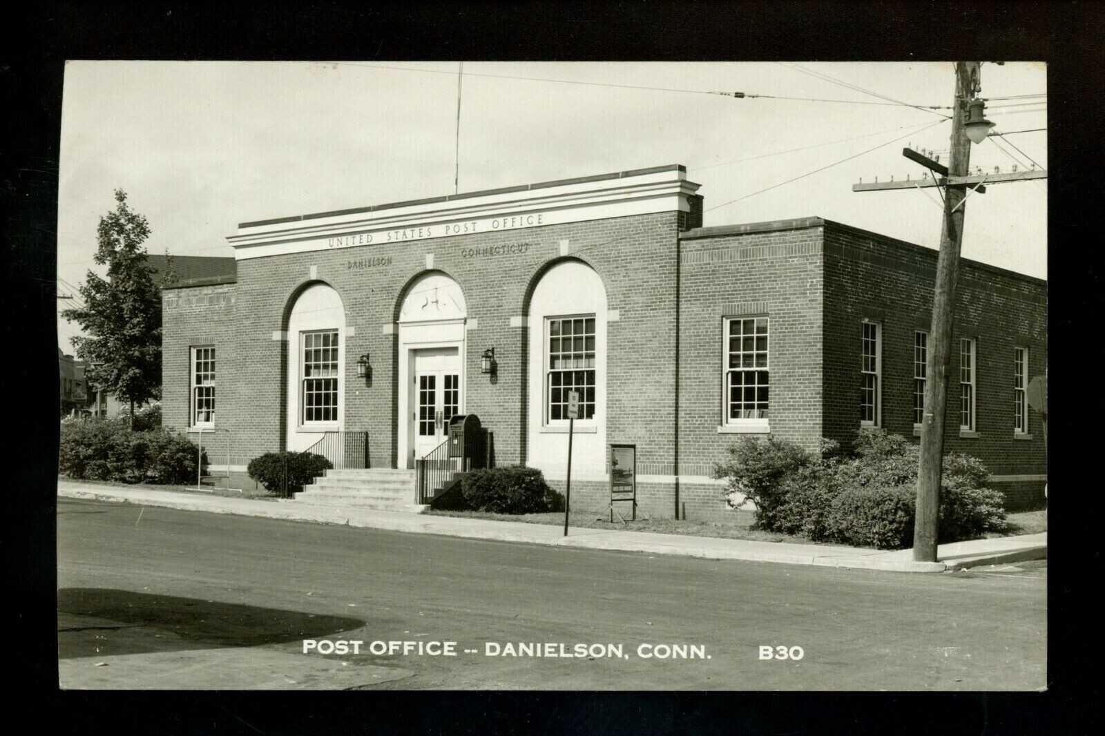 Post Office postcard Connecticut CT Real Photo RPPC Danielson mailbox ...