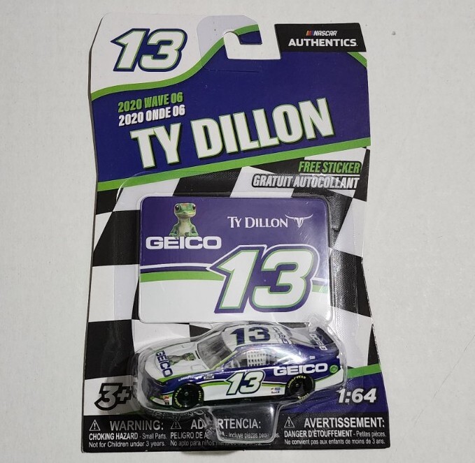 2020 NASCAR TY Dillon Number 13 Geico Insurance Chevy Diecast 1 64 for ...