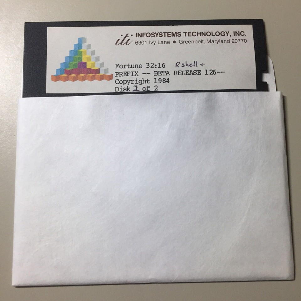 Vintage Infosystems Technology Inc. 2 PREFIX -BETA RELEASE 5.25” Disks ...