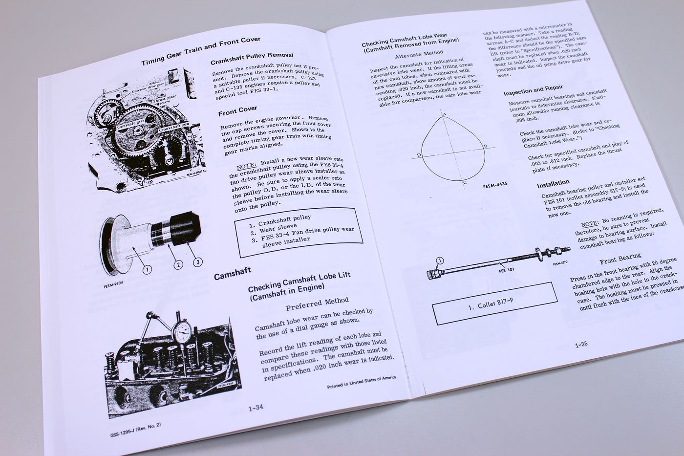International Farmall C-123 C-135 C-146 C-153 Engine Fuel Service ...