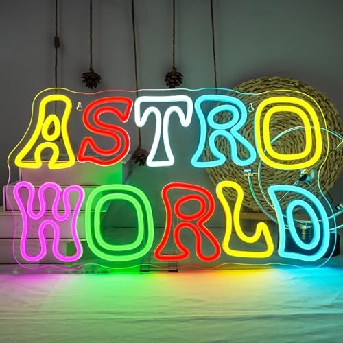 Astro World Neon Sign Letter Neon Signs for Wall Decor Colorful ...