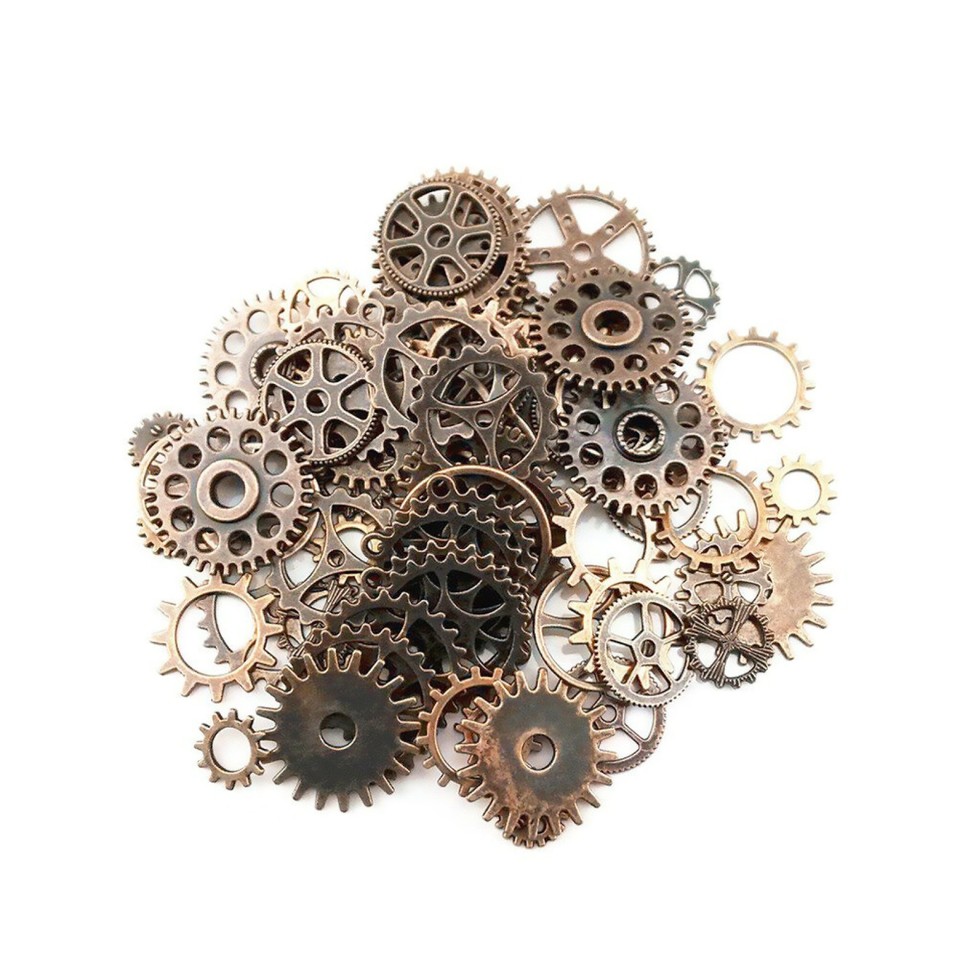 20pcs Bronze Watch Parts Steampunk Cyberpunnk Cogs Gears DIY Jewelry ...