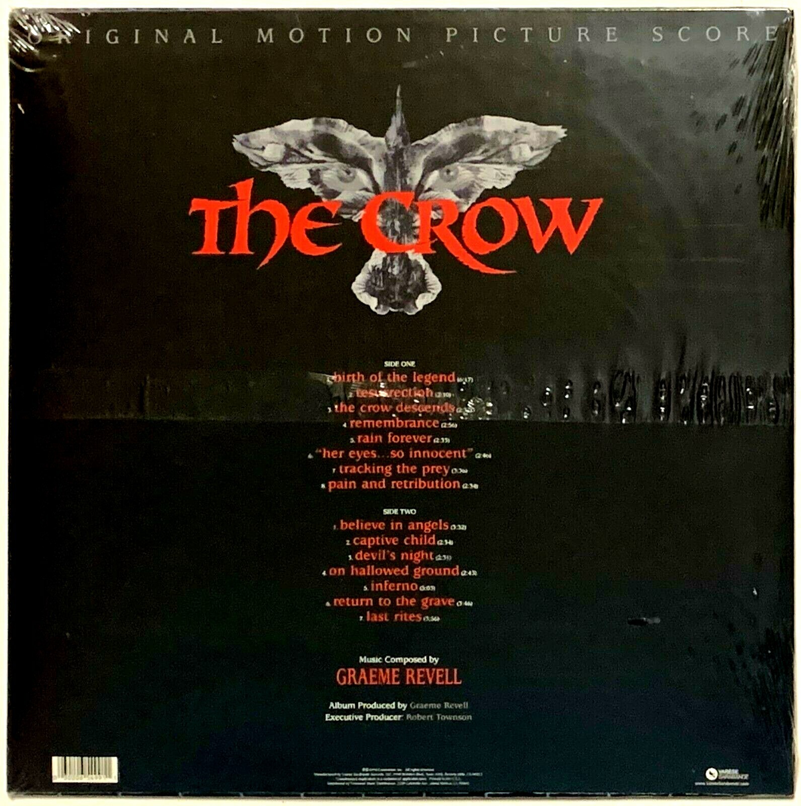 The Crow [Original Motion Picture Score] LP Vinyl Album Record / Graeme ...