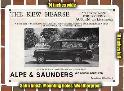 Metal Sign - 1970 Austin FX4 Kew Hearse- 10x14 inches | eBay