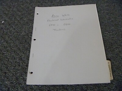 Agco White 6710 6810 Tractor Electrical Wiring Diagrams Manual xz | eBay