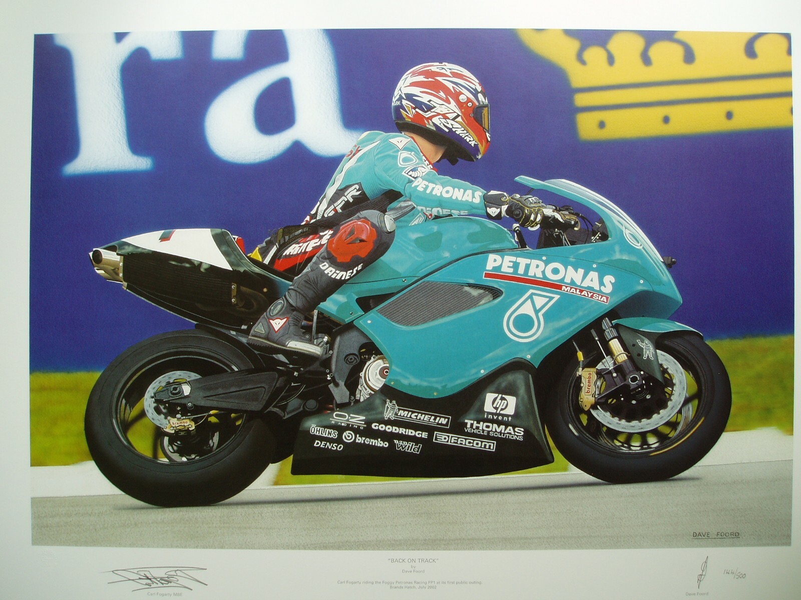 David Foord - Back On Track - Signed By Carl Fogarty - Print Only Ltd ...