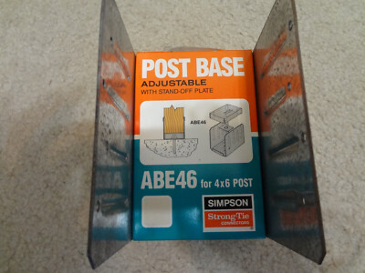Simpson Post Base Adjustable with Stand-off Plate ABE46 for 4 x 6 post ...