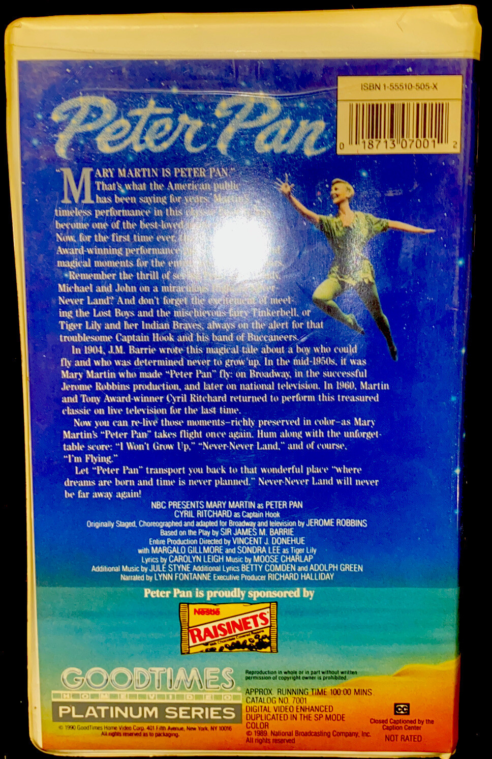 Peter Pan 1990 VHS - Mary Martin 30th Anniversary Collector's Edition ...