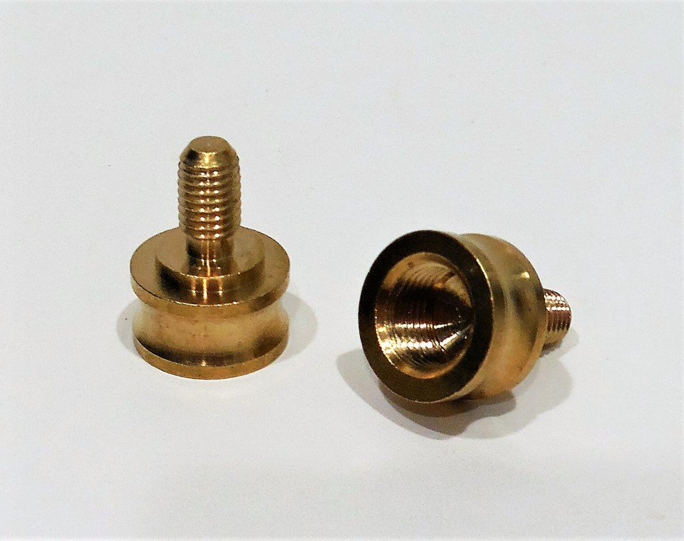 (1) Solid Brass Lamp Finial Adapter/Reducer - 1/4-27 OD x 3/8" Hole | eBay