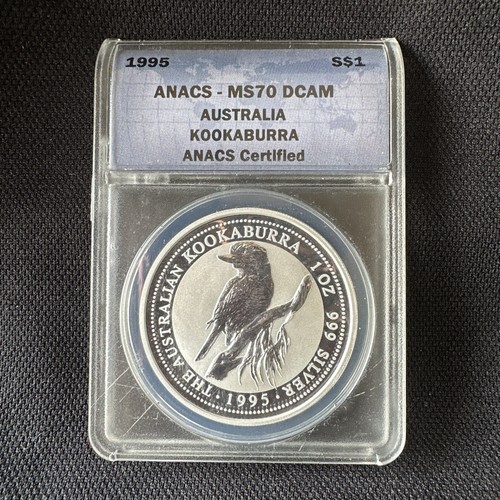1995 Australia Kookaburra Silver $1 Dollar Coin - ANACS MS 70 DCAM | eBay
