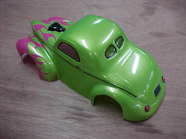 1/24 slotcar 1/24 scale Vintage slot car clear body 1941 Willys Coup ...