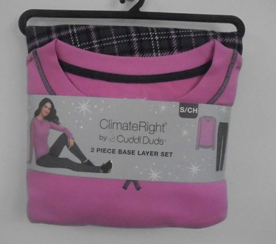 Climate Right by Cuddle Duds 2 pc Base Layer lounge/ Pj Set size S | eBay