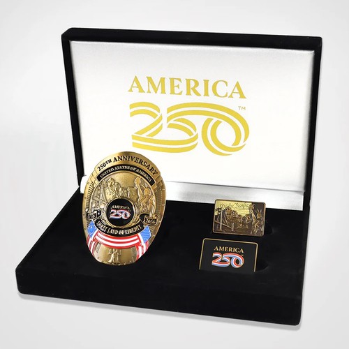 AMERICA 250th ANNIVERSARY COMMEMORATIVE BADGE & PIN SET 1776-2026 | eBay