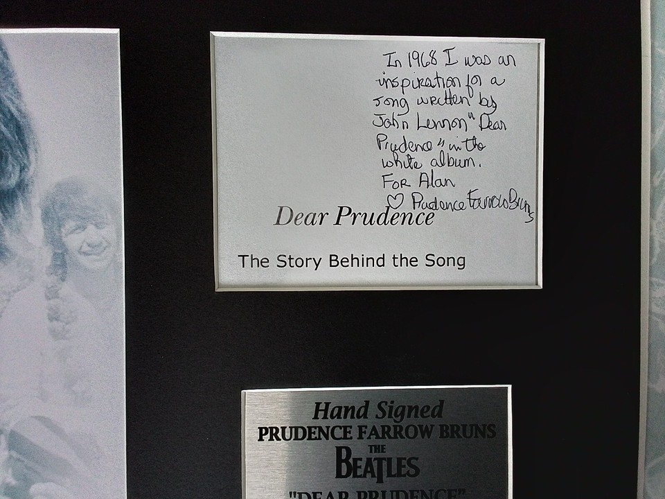 Prudence Farrow Bruns Dear Prudence Signed The Beatles | eBay