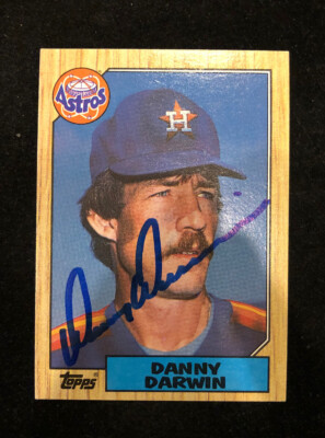 DANNY DARWIN 1987 TOPPS AUTOGRAPHED SIGNED AUTO BASEBALL CARD 157 ...