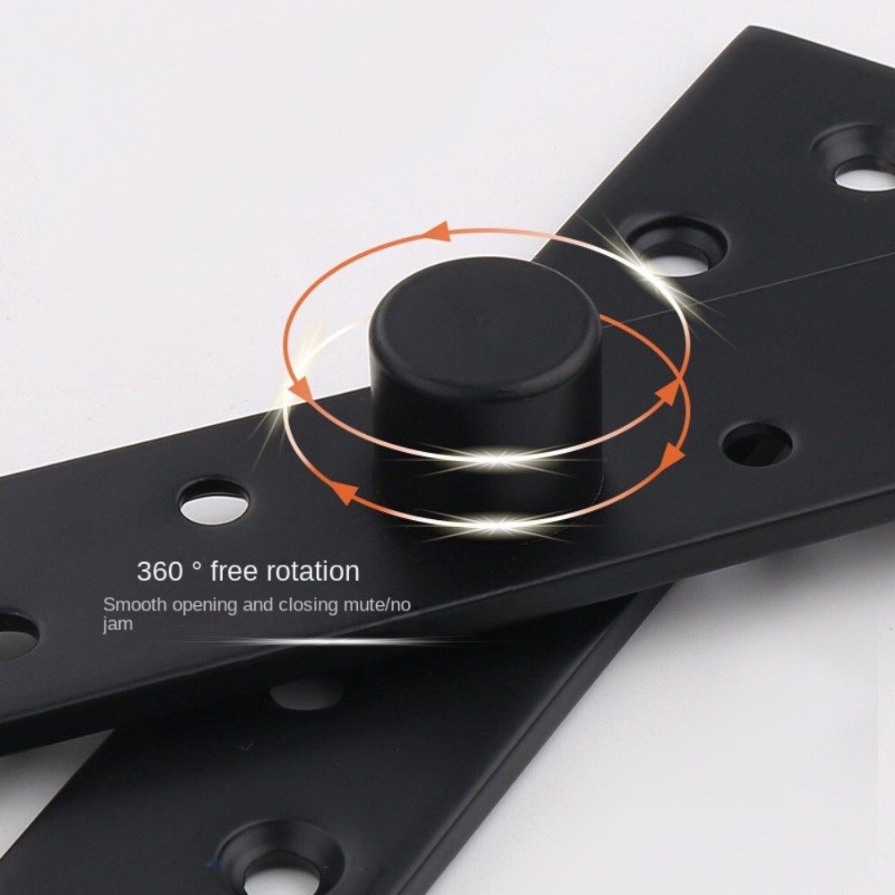 2Pcs Black Pivot Hinge 360 Degree Door Pivot Small Hinges Pivoting ...