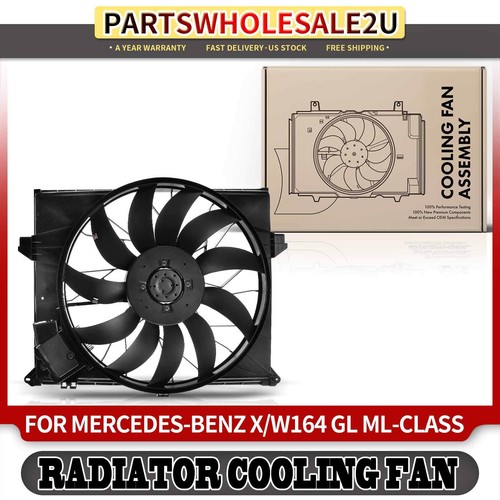 Radiator Cooling Fan Assembly 1645000093 for Mercedes Benz X164 W251 ...