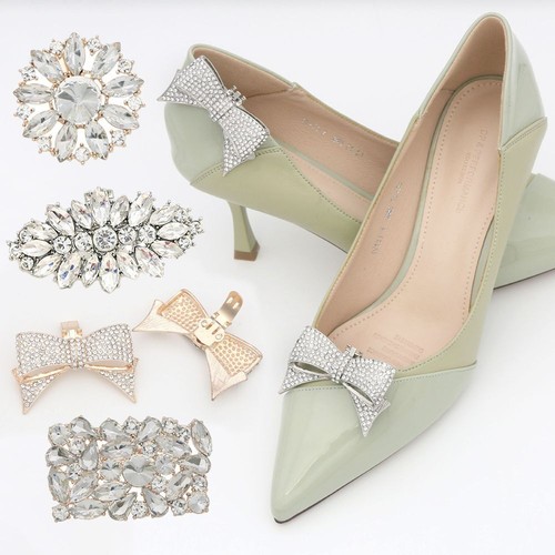 Wedding Bride Charm Buckle Square Clamp Shoe Decorations Clip Shiny ...