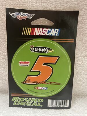 Mark Martin #6 Go Daddy Round Decal 3" | eBay
