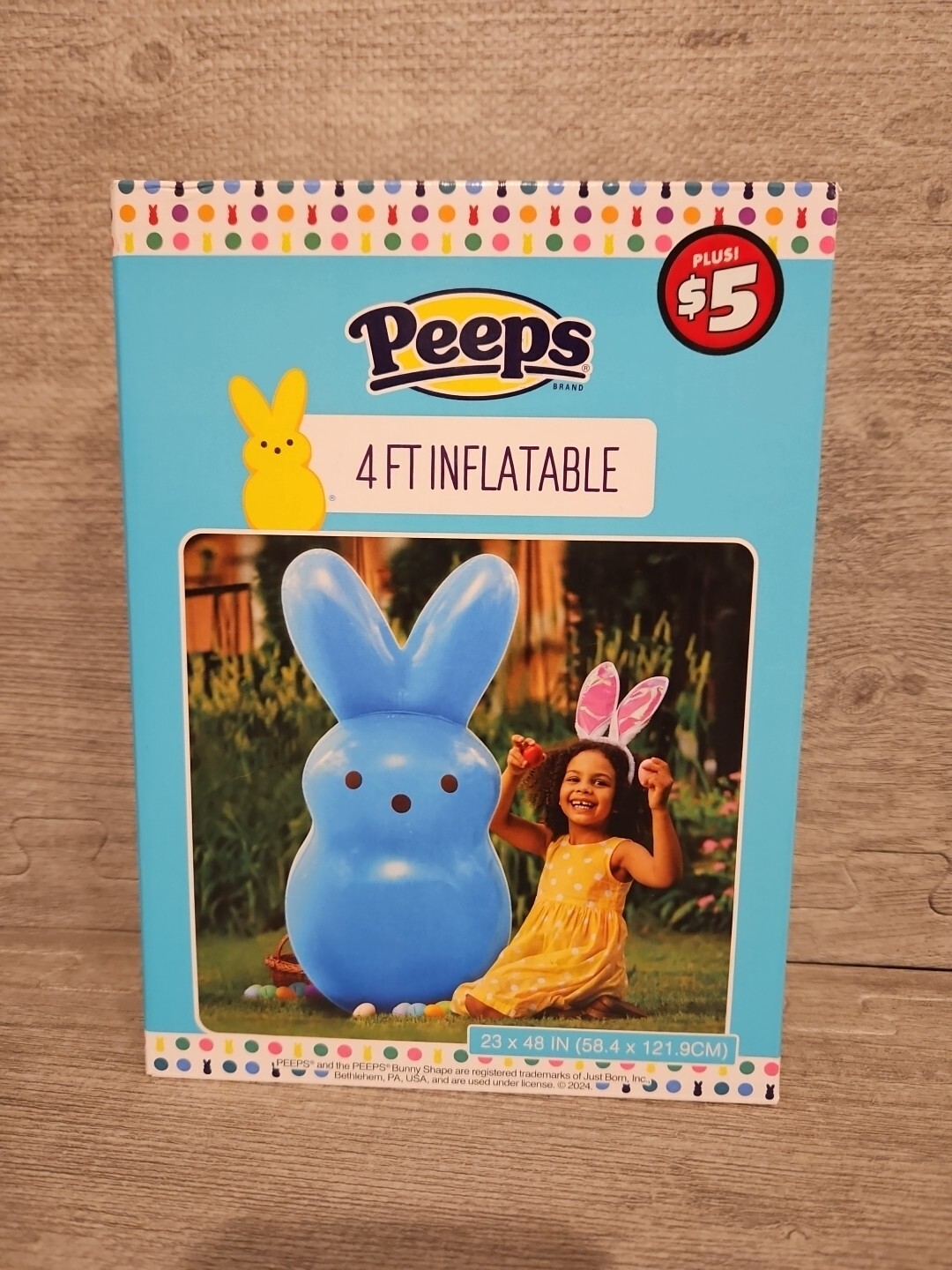 Peeps Bunny Shaped 4 Ft. Blue Blow Up Inflatable Easter Indoor/Outdoor ...
