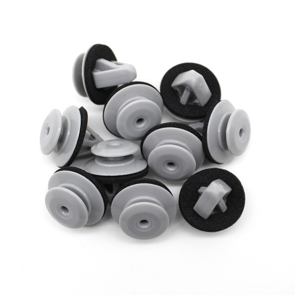 10Pcs Gray Nylon Rocker Panel Retainer Clips with Sealer For Mazda TD12 ...