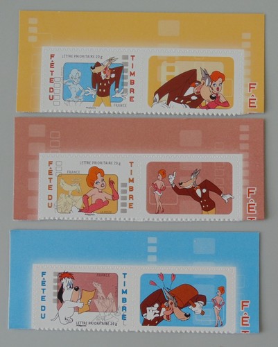 France année 2008 adhésifs 160A 161A 162A neuf luxe ** fête du timbre ...