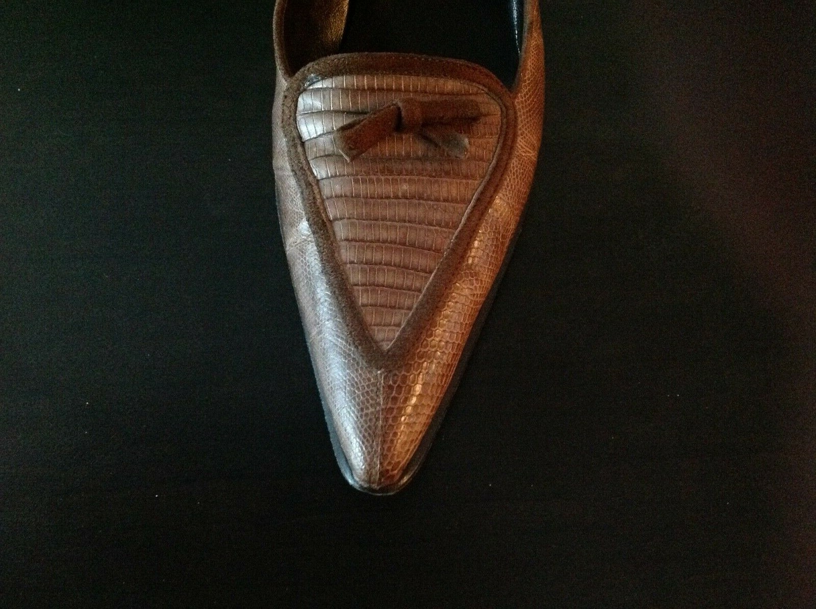 Ralph Lauren genuine lizard shoes light brown Purple … - Gem