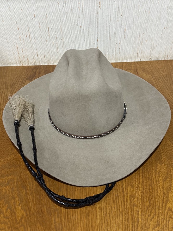 NWOB Bailey Beaver XXX Cowboy Hat 7 1/4 100% Wool Felt Horsehair ...
