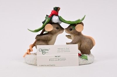 CHARMING TAILS Mouse L Toe 98/267 Mistletoe Mouse Christmas Figurine | eBay